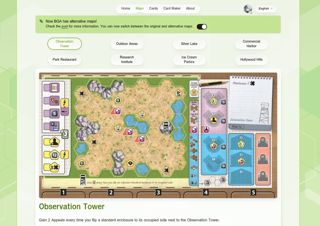 New BGA Alternative Maps images | Ark Nova