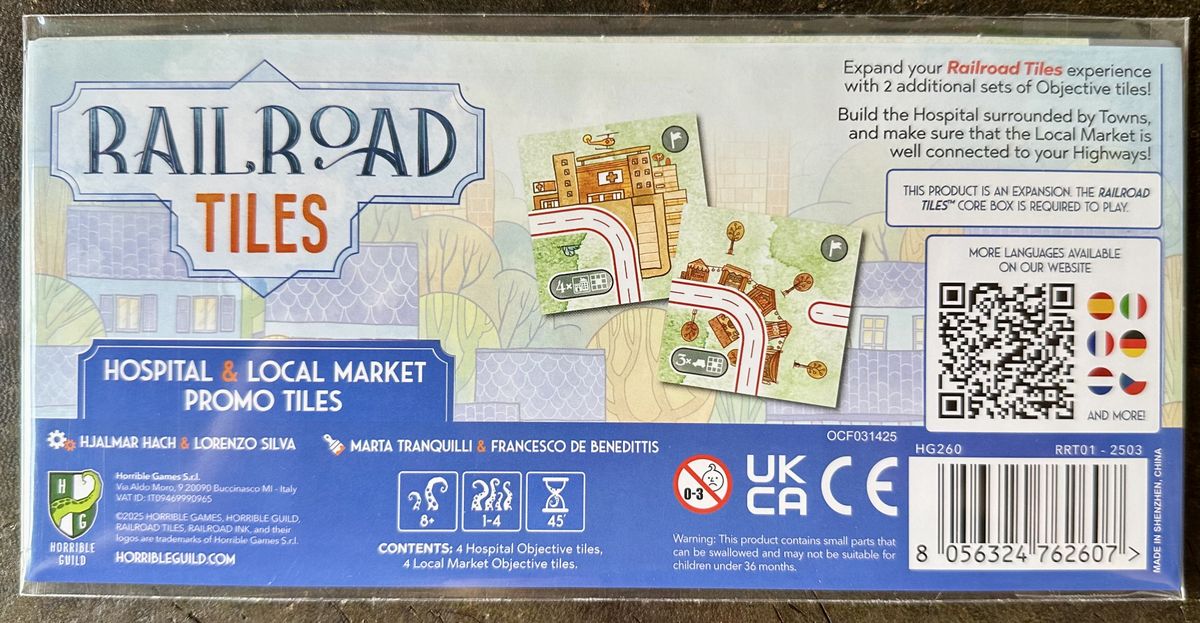 Railroad Tiles: Hospital & Local Market Promo Tiles | Board Game ...