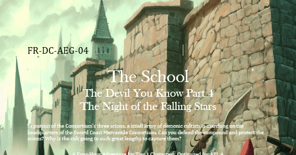 FR-DC-AEG-04: The School | RPG Item | RPGGeek