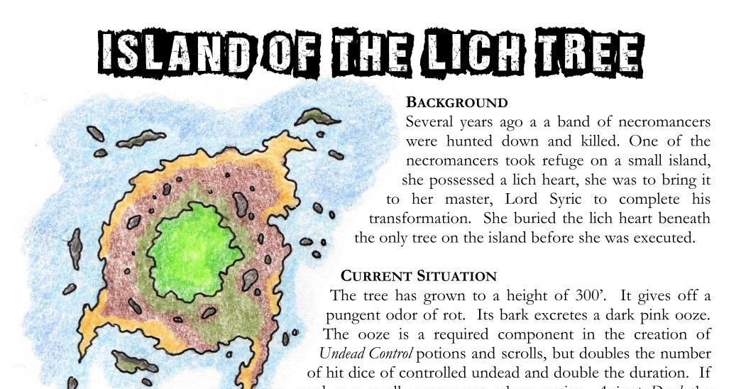 Micro Location #16: Island of the Lich Tree / White Zombie Island | RPG ...