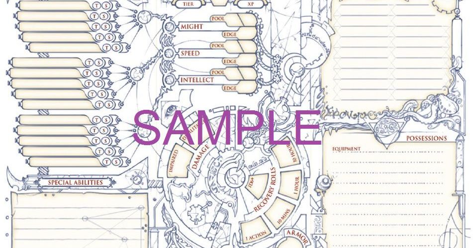 Numenera Character Sheets | RPG Item | RPGGeek