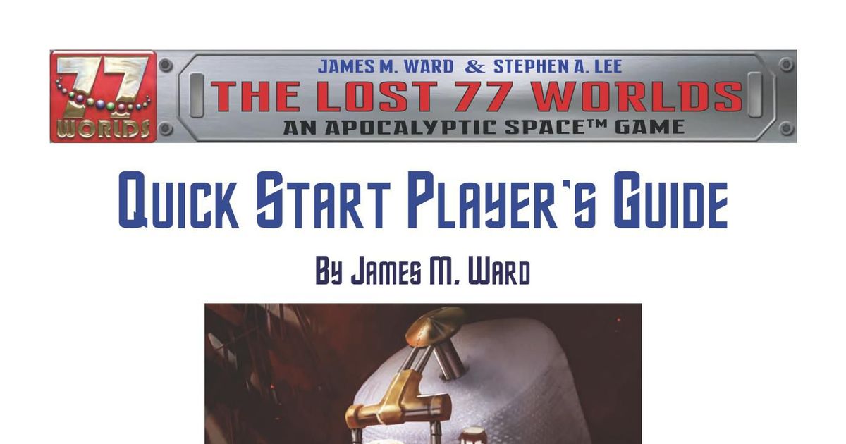 The Lost 77 Worlds Quick Start Player's Guide | RPG Item | RPGGeek