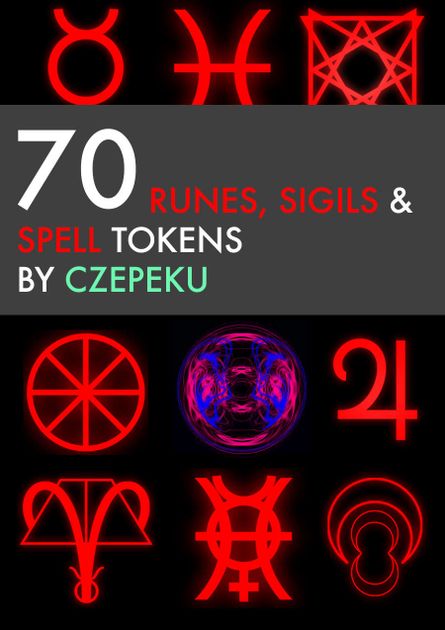 70 Runes, Sigils & Spell Tokens | RPG Item | RPGGeek
