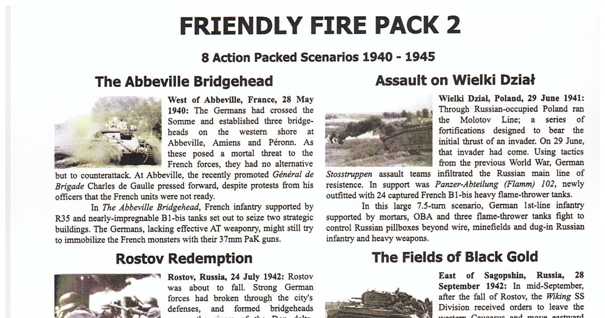 Friendly Fire Pack 2 | Board Game | BoardGameGeek