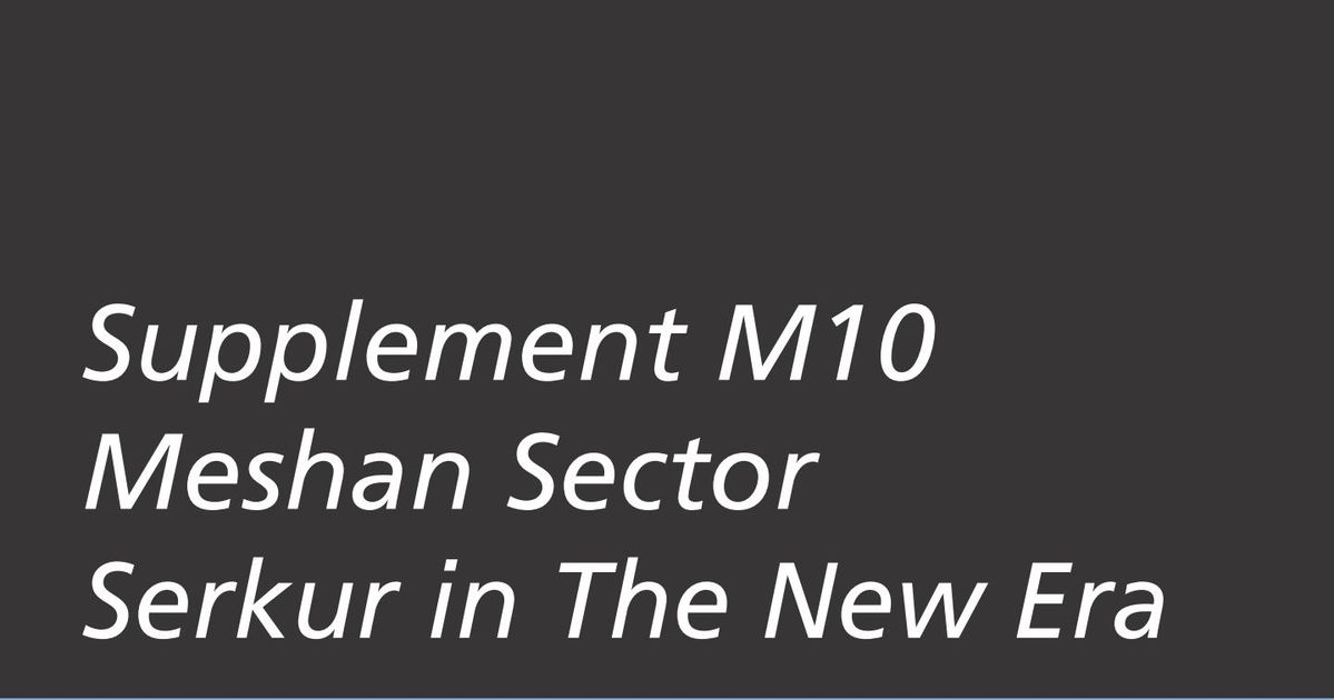 Special Supplement M10: Meshan Sector Serkur in the New Era | RPG Item ...