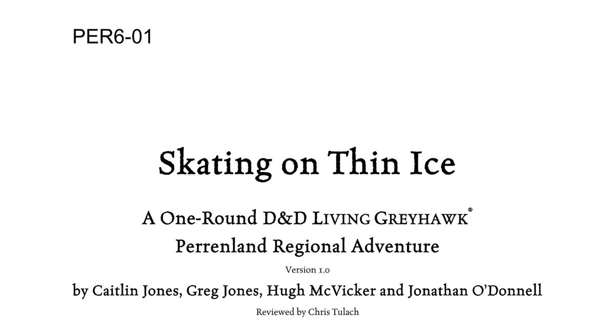 PER6-01: Skating on Thin Ice | RPG Item | RPGGeek