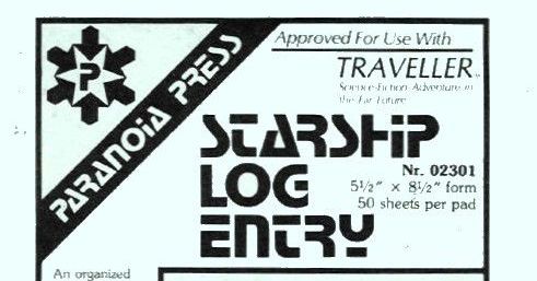 Starship Log Entry | RPG Item | RPGGeek