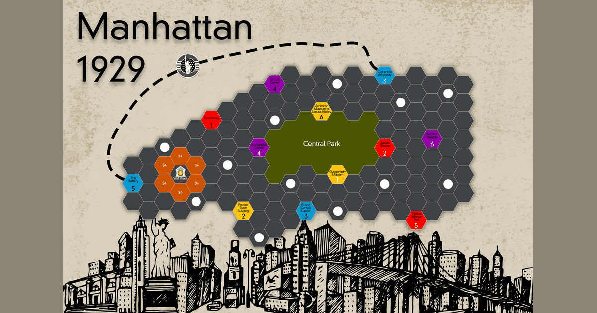 Manhattan 1929 Rules | Manhattan 1929 (fan expansion for Age of Steam)