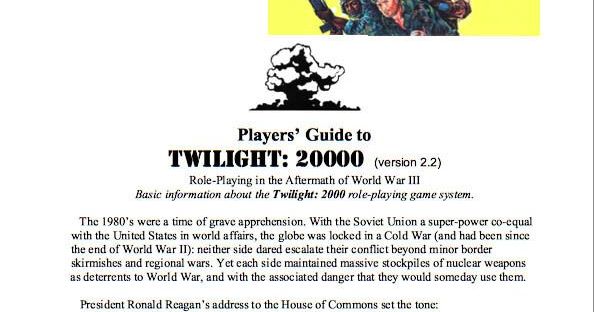 Players' Guide to Twilight: 2000 (Version 2.2) | RPG Item | RPGGeek