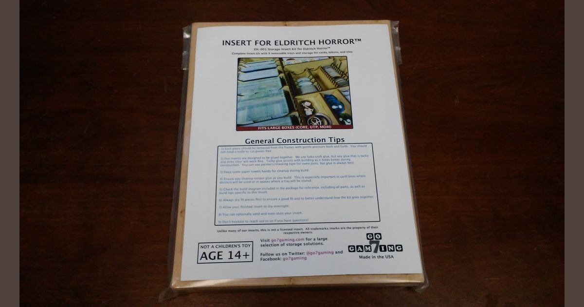 Gaming Bits: Go7Gaming EH-001 Insert Kit for Eldritch Horror Review ...