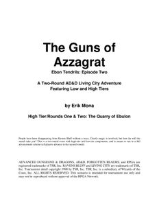 The Guns of Azzagrat: The Quarry of Ebulon | RPG Item | RPGGeek