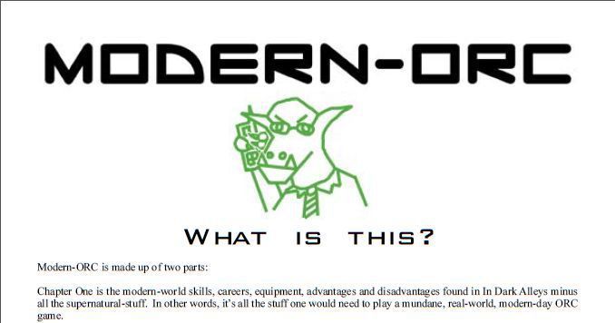 Modern-ORC | RPG Item | RPGGeek