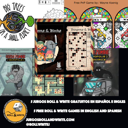 5 Free Roll & Write Games to print in English and Spanish 15th Part ...