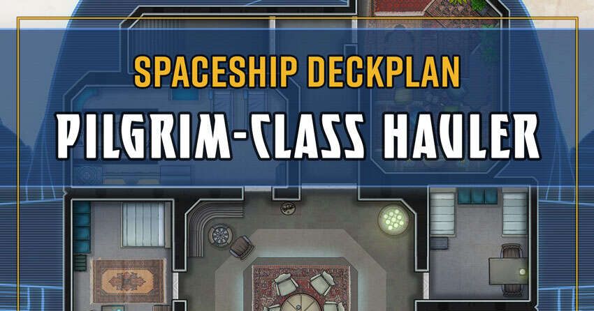 Spaceship Deckplan: Pilgrim-class Hauler | RPG Item | RPGGeek