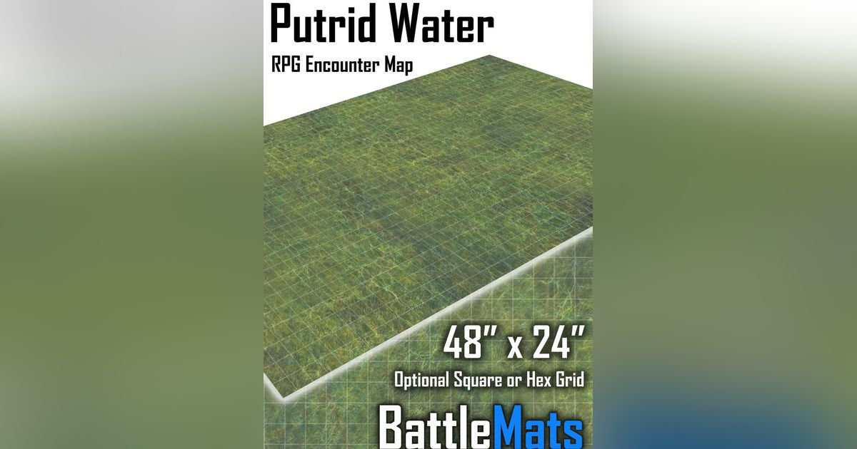 Putrid Water 48" x 24" RPG Encounter Map | RPG Item | RPGGeek