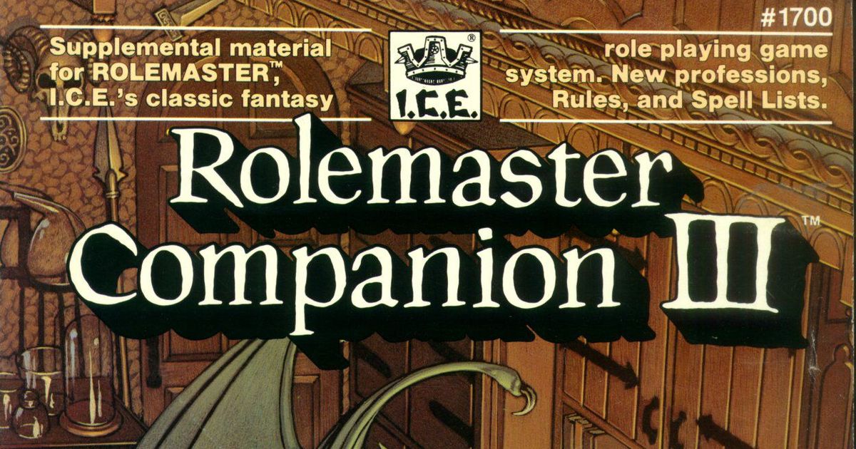 Rolemaster Companion III | RPG Item | BoardGameGeek