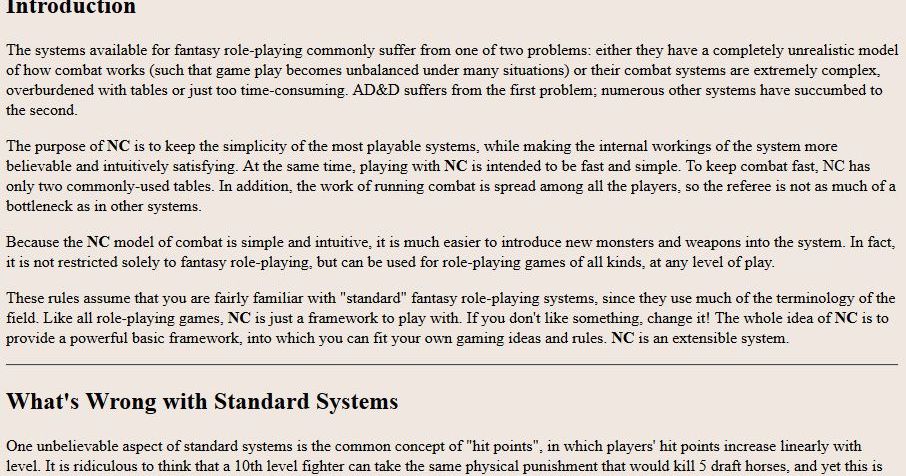 The NC Combat System | RPG Item | BoardGameGeek