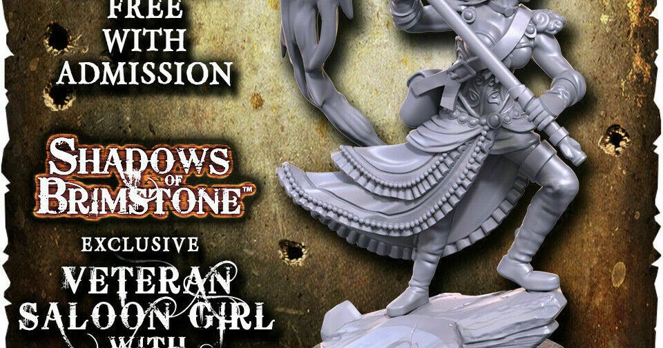 Shadows of Brimstone: Resin Veteran Saloon Girl with Void Hammer ...