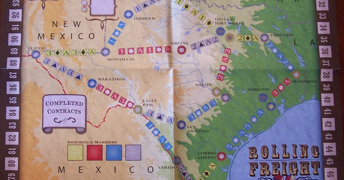 Rolling Freight: Texas Map | Board Game | BoardGameGeek