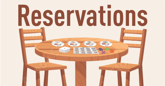 Reservations | Board Game | BoardGameGeek