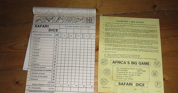 Safari Dice: Africa's Big Game | Board Game | BoardGameGeek