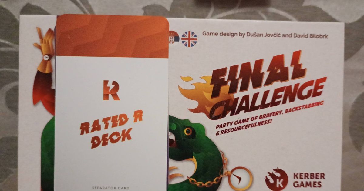 Final Challenge: Rated R | Board Game | BoardGameGeek