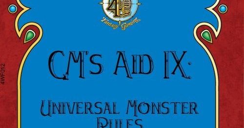GM's Aid IX: Universal Monster Rules and Simple Template Cards | RPG ...