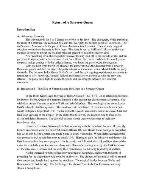 Return of a Sorcerer-Queen | RPG Item | BoardGameGeek