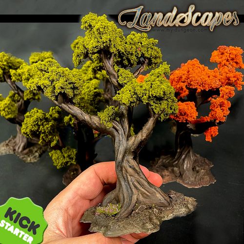 Wargaming Trees STL Raised Caverns By Printable Scenery, 3D Printed ...