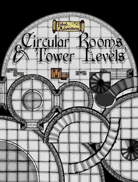 Inked Adventures: Circular Rooms and Tower Levels | RPG Item | RPGGeek
