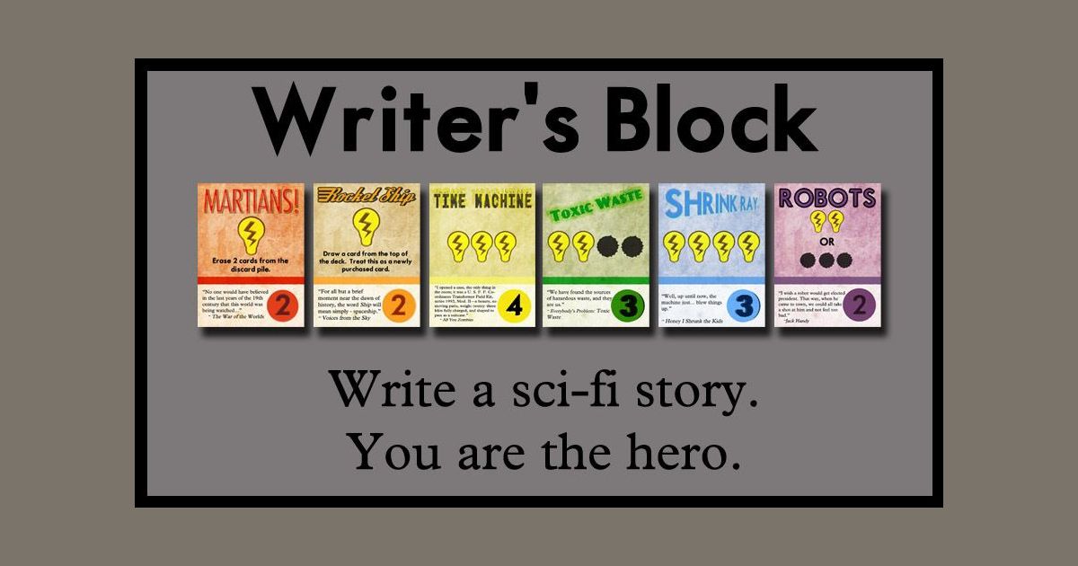 Writer's Block Cards (Iron Game Design Version / lo-res) | Writer's Block