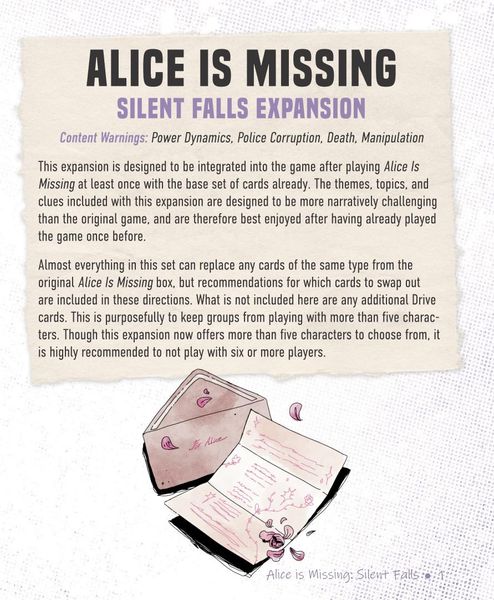 Alice Is Missing: Silent Falls at Tabletoys