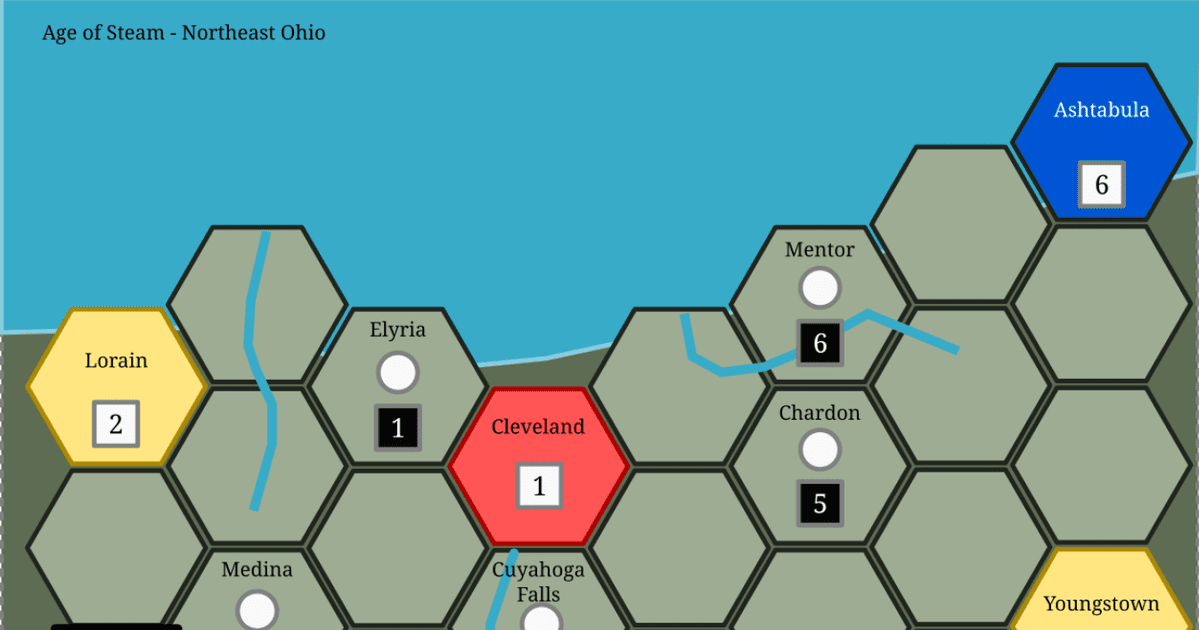North-East Ohio (fan expansion for Age of Steam) | Board Game ...