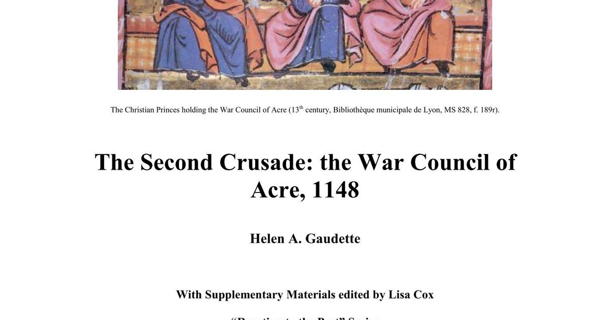 The Second Crusade: The War Council of Acre, 1148 | RPG Item | RPGGeek