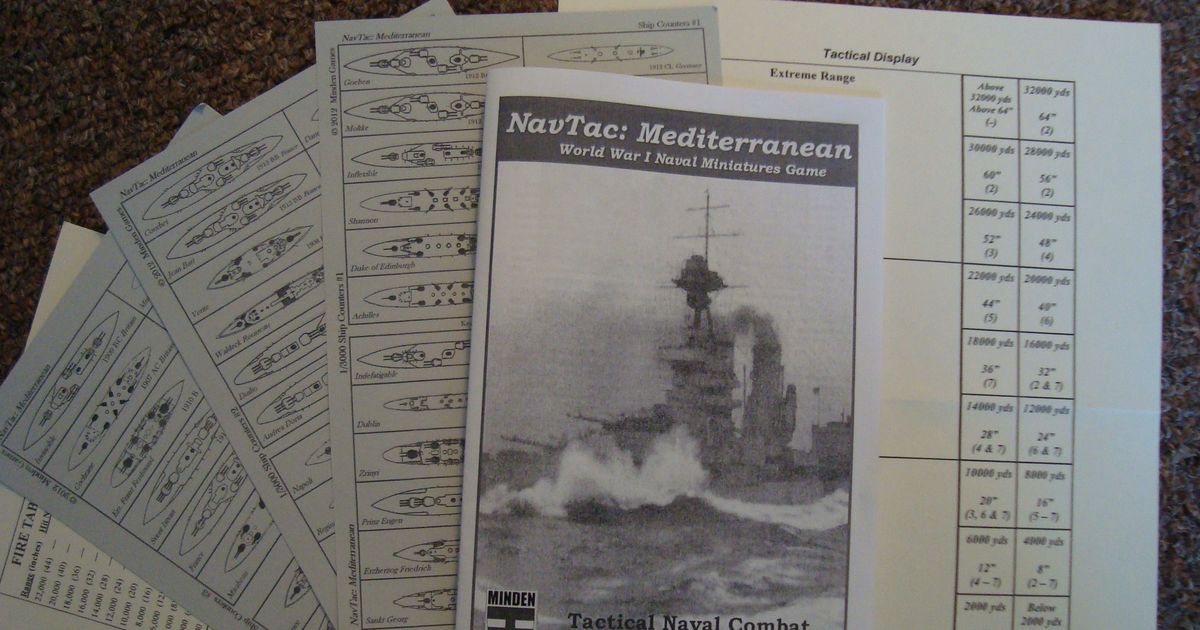 NavTac: Mediterranean – World War I Naval Miniatures Rules: Tactical ...
