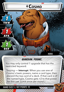 Cosmo - BlueHG- Custom Content initial impressions | Marvel Champions: The Card Game