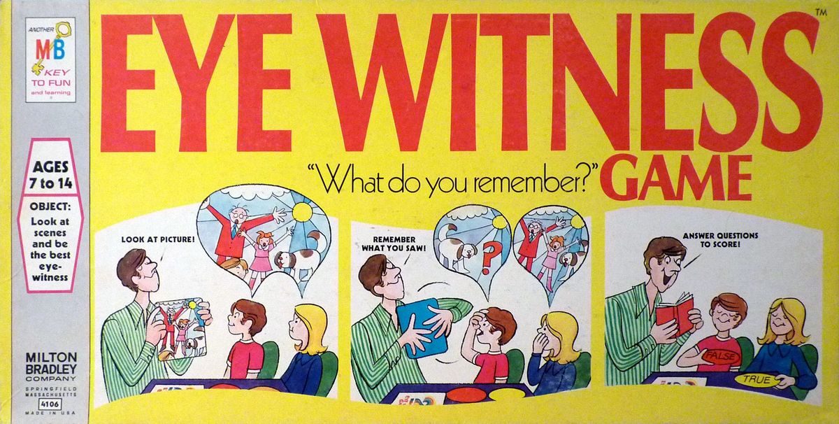 Eye Witness, What Do You Remember? | Board Game | BoardGameGeek