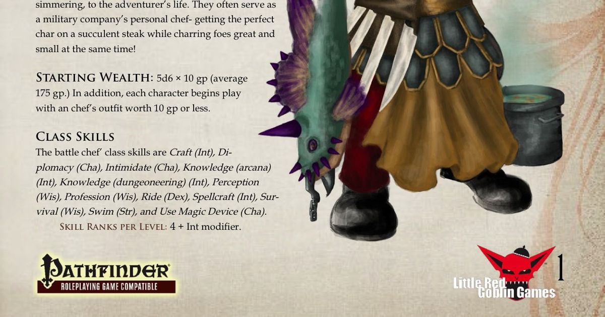 The Battle Chef (PF1) | RPG Item | RPGGeek
