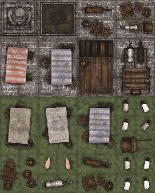 Adventure Realm Map Tiles - Town and Wilderness Extras | RPG Item | RPGGeek