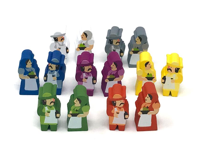 Tuscany: 14 Painted Character Meeples | Board Game Accessory ...