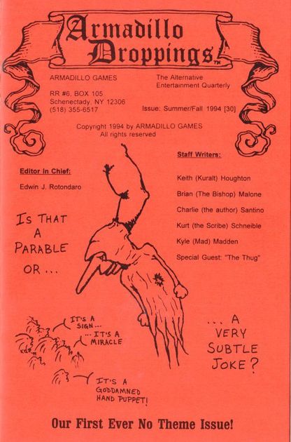 Armadillo Droppings (Issue 30 - Summer/Fall 1994) | Issue | RPGGeek
