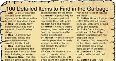 100 Detailed Items to Find in the Garbage | RPG Item | RPGGeek