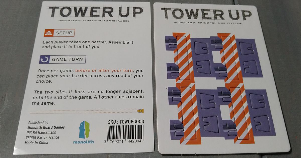 Tower Up: Barrier Promo | Board Game | BoardGameGeek