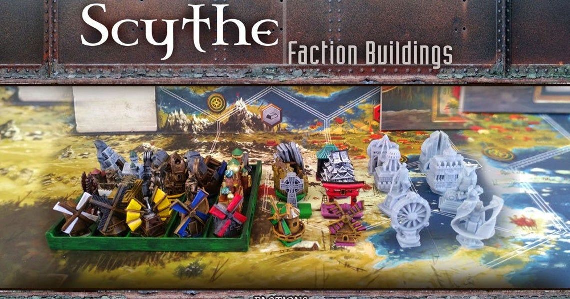 Scythe: lbStudiosOnEtsy Faction Buildings Custom Meeples | Board Game ...