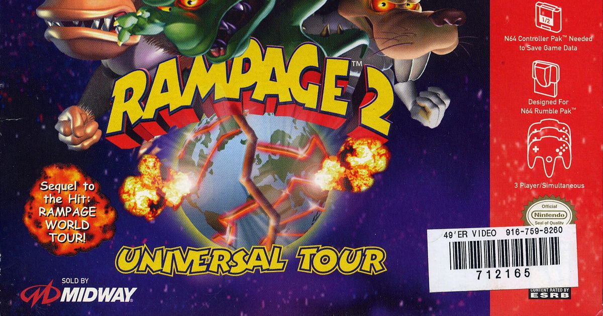 Rampage 2: Universal Tour | Video Game | VideoGameGeek
