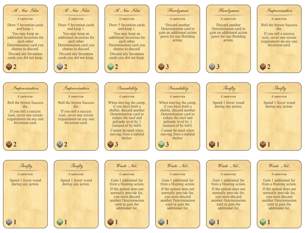 Survivor Determination cards mod... | Robinson Crusoe: Adventures on ...