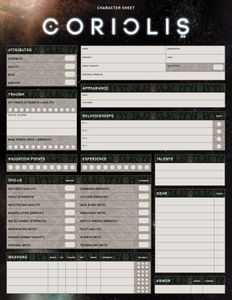 Coriolis Character Sheet | RPG Item | RPGGeek