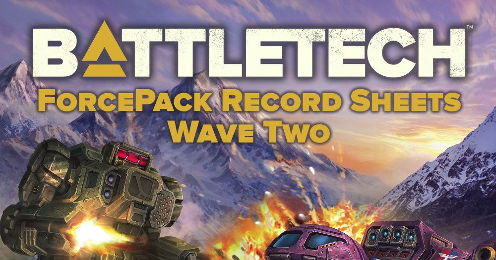 Battletech: Force Packs Record Sheets – Wave Two | Board Game ...