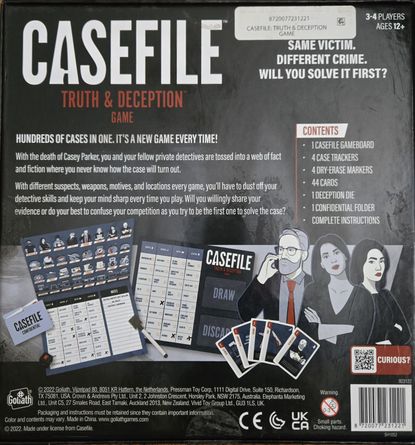 Casefile Truth Deception Game Rules