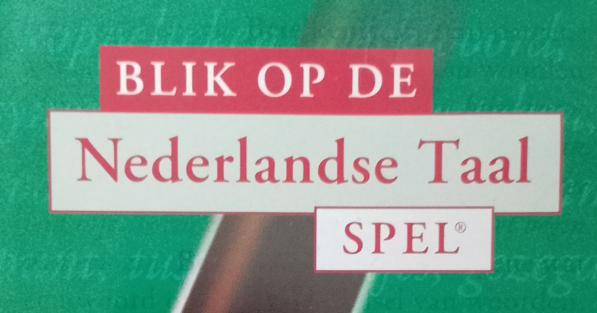 Blik op de Nederlandse taal spel | Board Game | BoardGameGeek